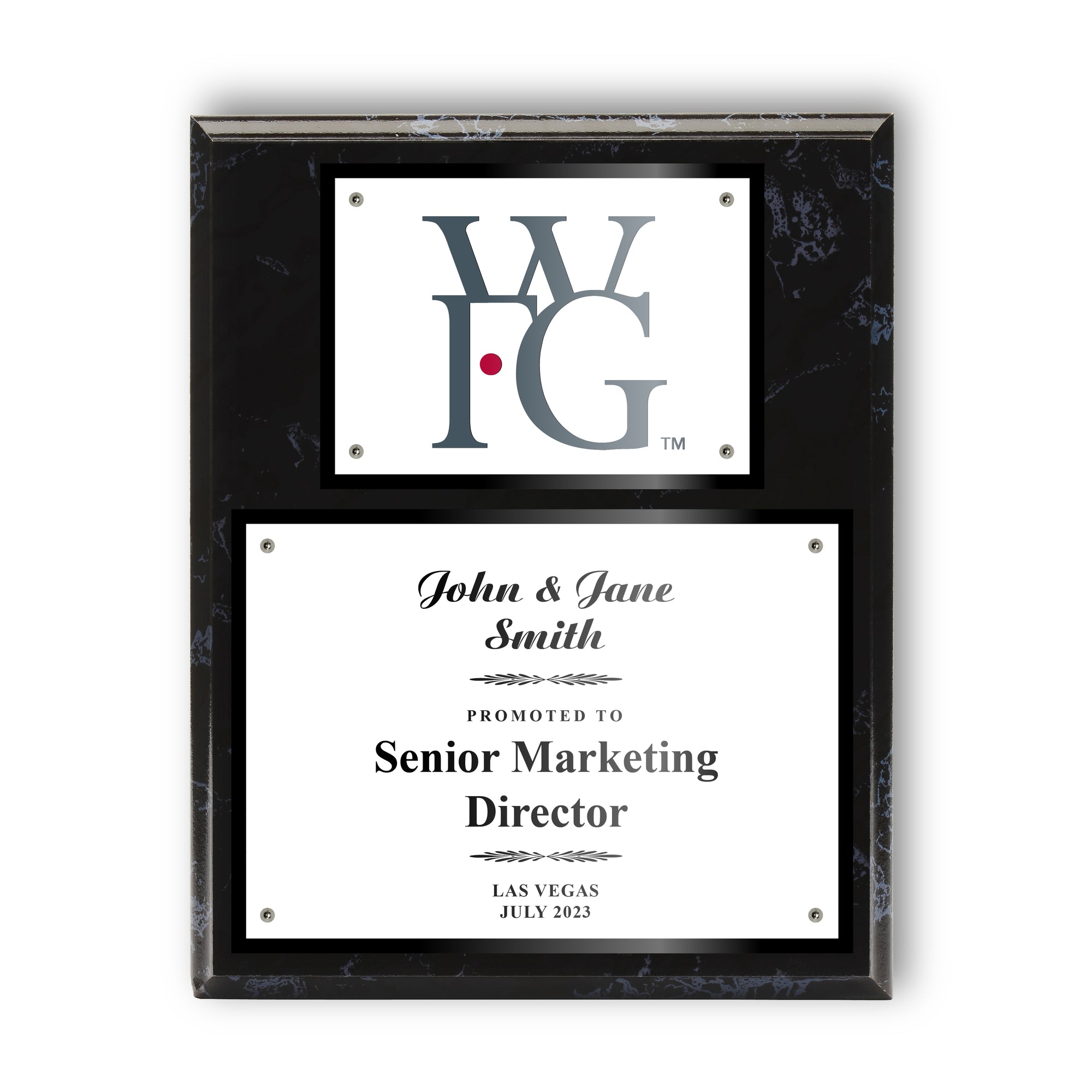 Classic Color Sublimated Plaque on Black Marble Board – WFG Store