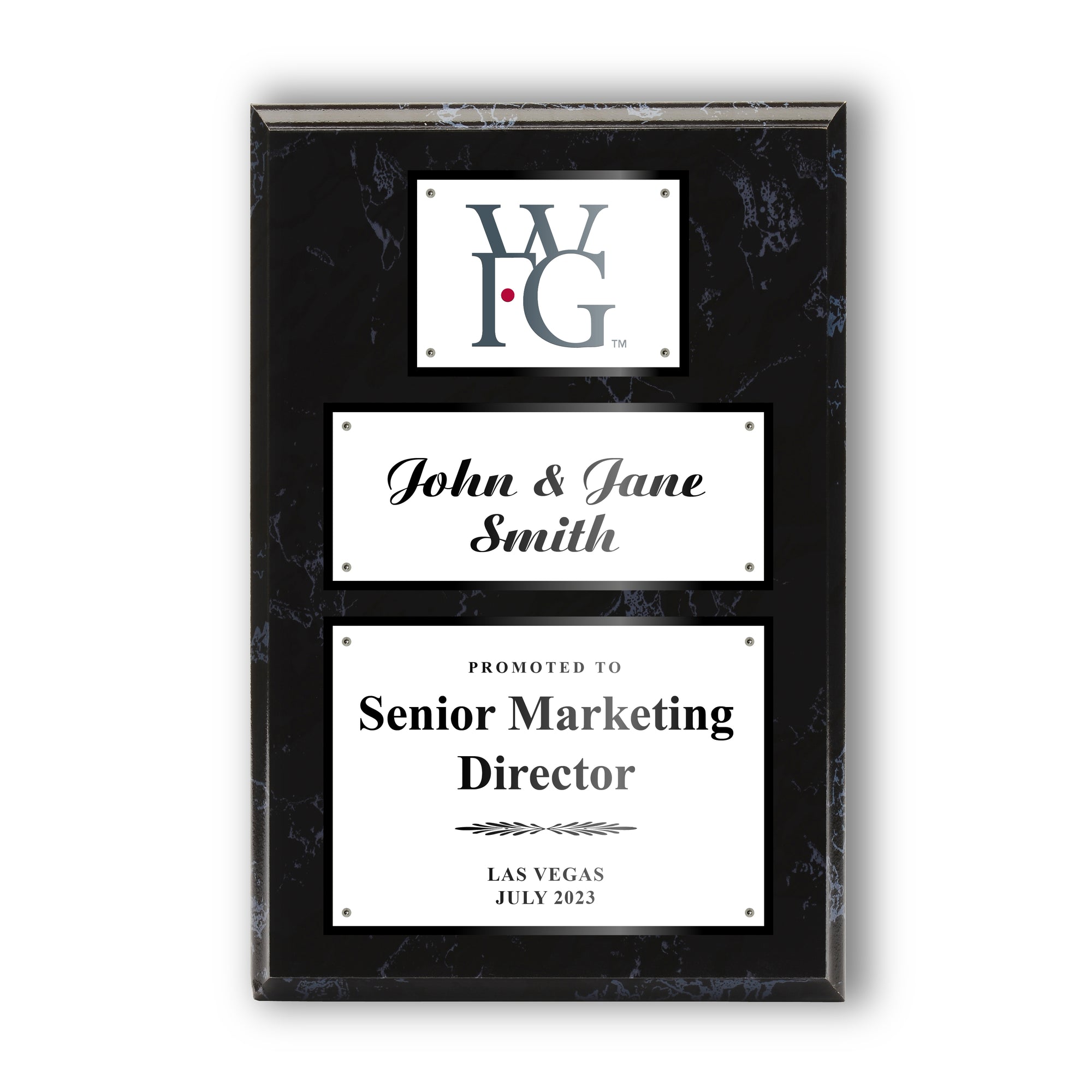 Classic Color Sublimated Plaque on Black Marble Board – WFG Store