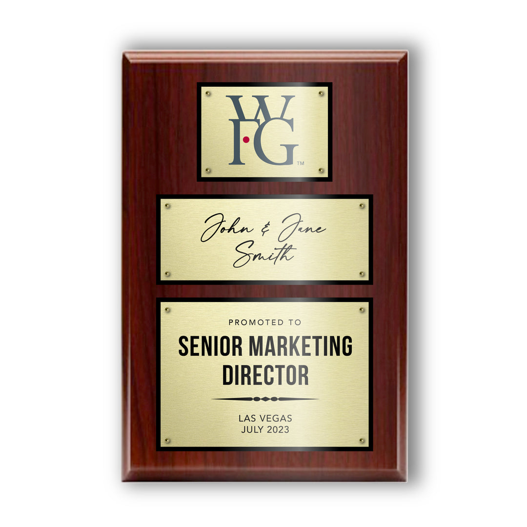 Modern Color Sublimated Plaque on Cherry Board – WFG Store