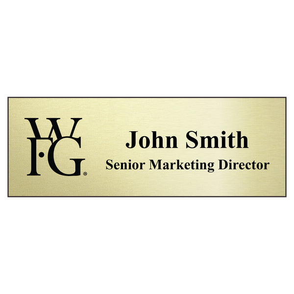 Classic Gold Name Badge with Black Logo – WFG Store
