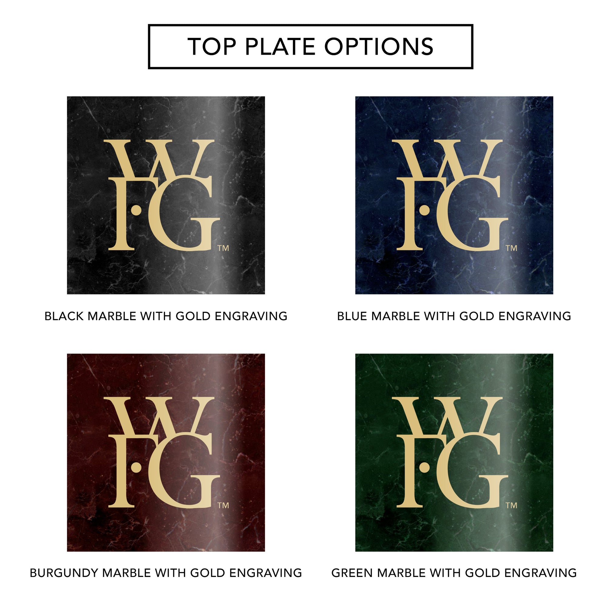 Modern Laser Engraved Marble Plaque on White Marble Board – WFG Store