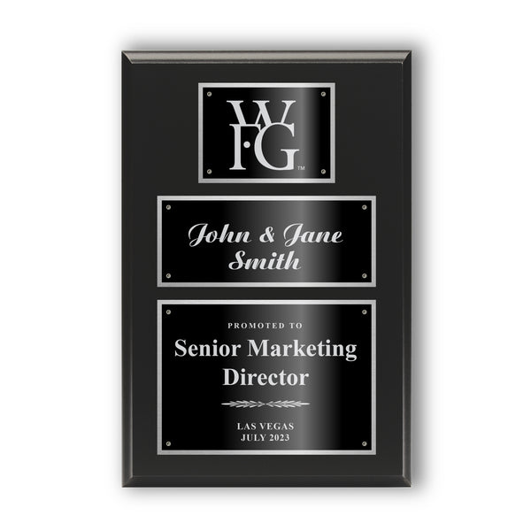 Classic Laser Engraved Plaque on Black Matte Board – WFG Store