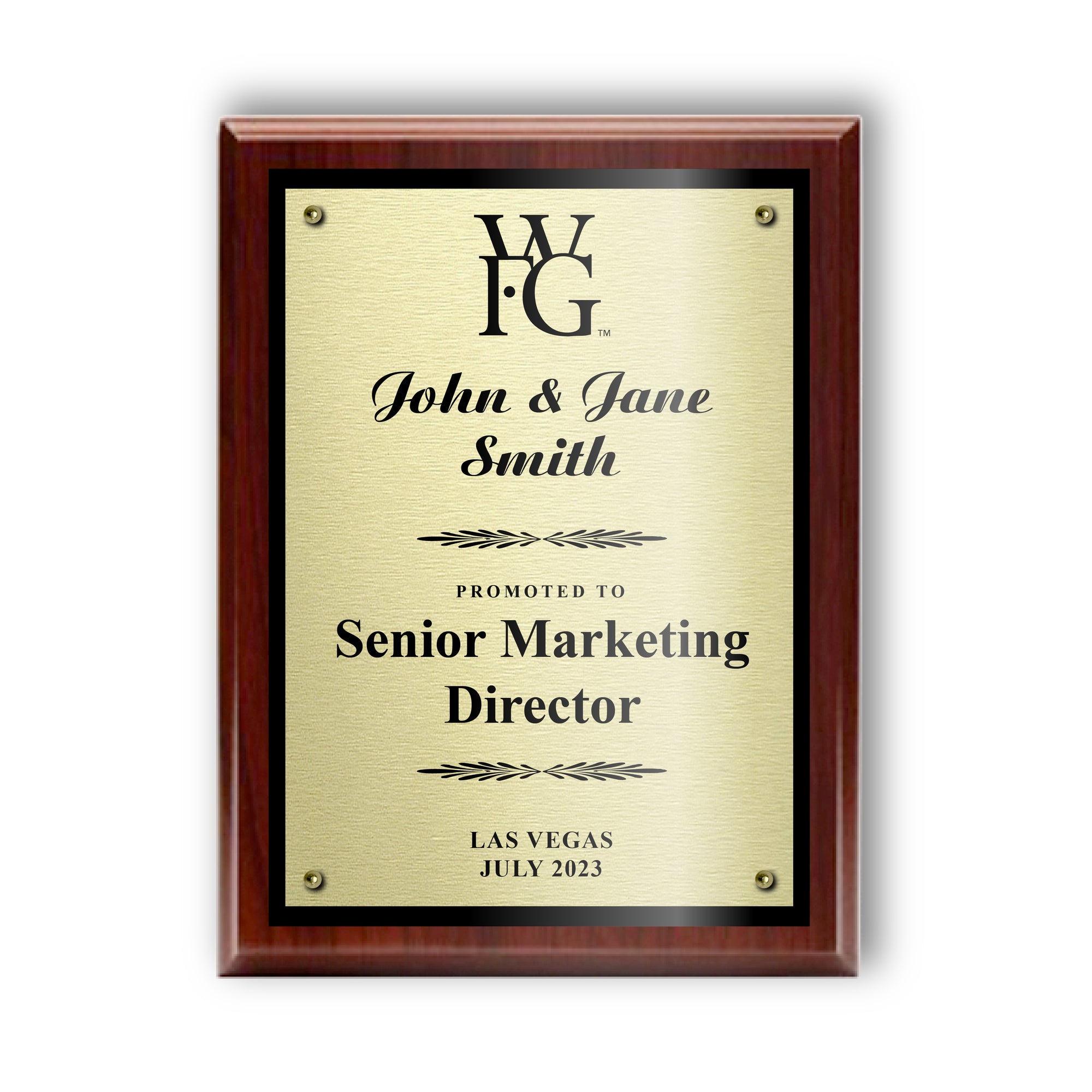 Classic Sublimated Plaque on Cherry Board – WFG Store